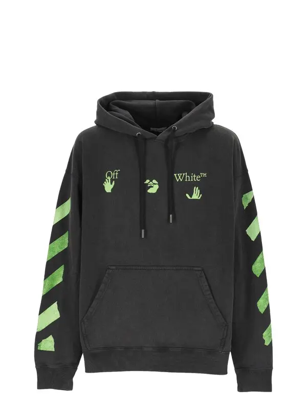 Off-White Bacco" Arrow Diagonals Hoodie - Black