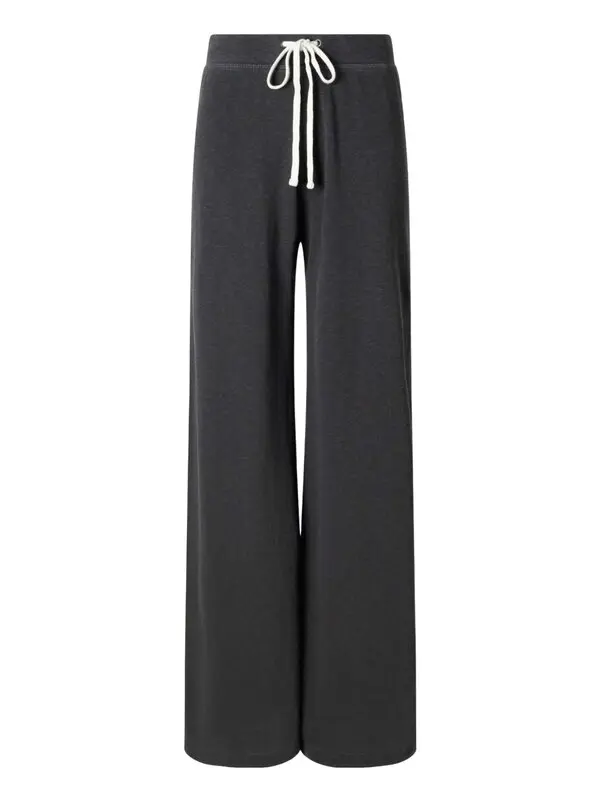JAMES PERSE Cotton Wide-leg Track Pants - Black