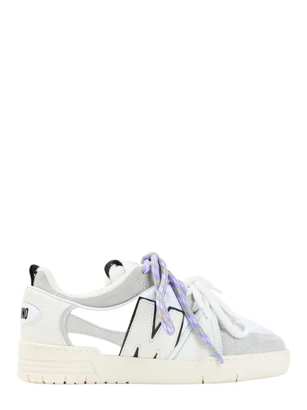 Moschino Patch Panelled Sneakers - White