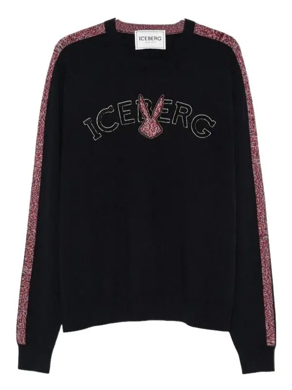 Iceberg Logo Sweater - Black