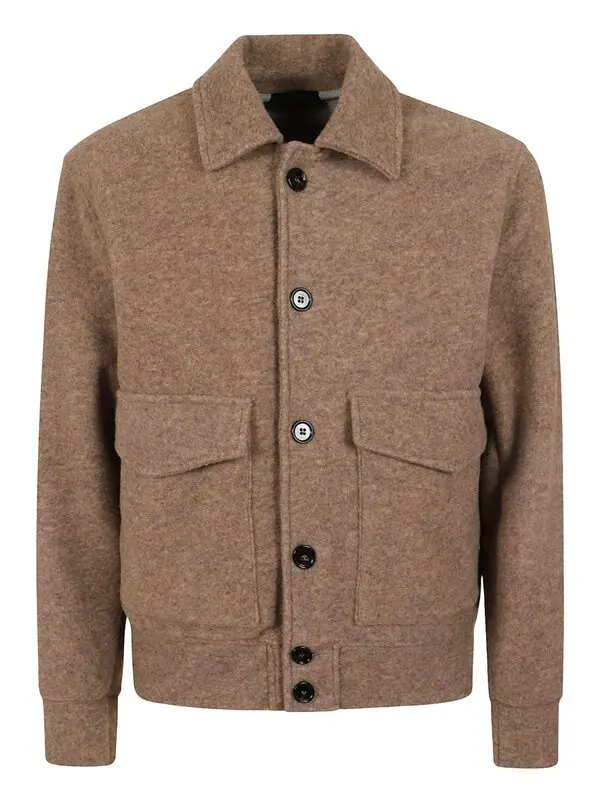 DONDUP Button-up Patch-pocket Jacket - Brown