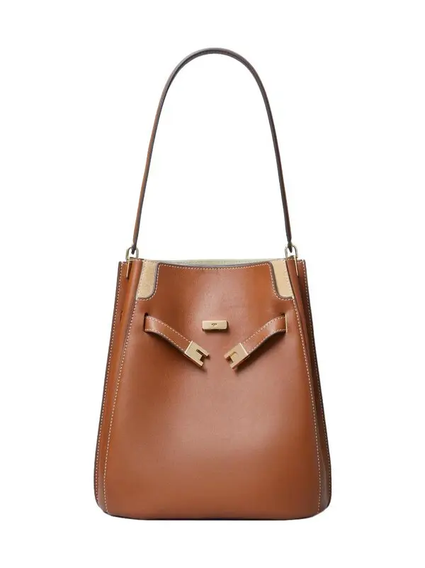 Tory Burch Lee Radziwill Buckle Shoulder Bag - Aged Tan