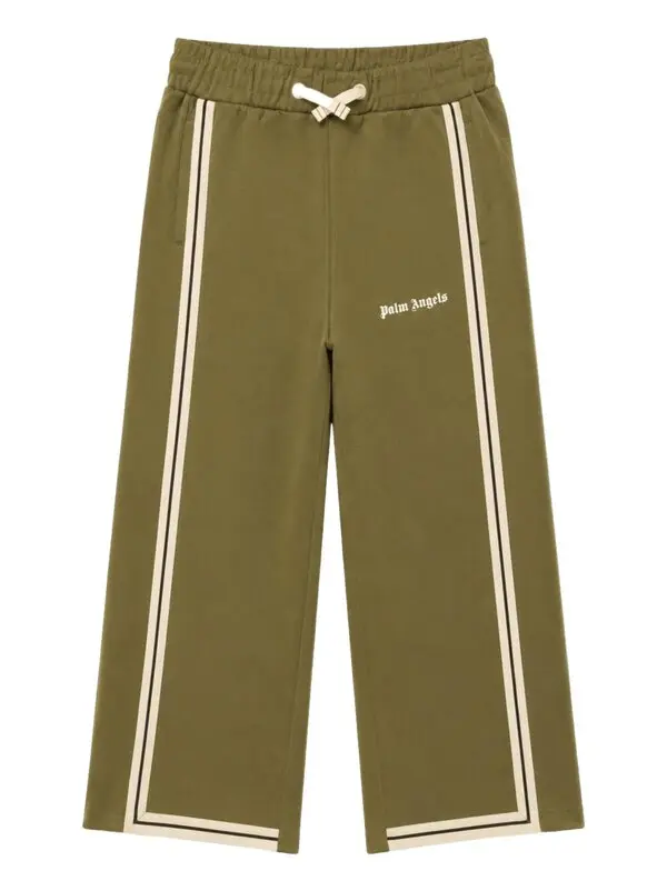 Palm Angels Logo Print Track Pants - Green