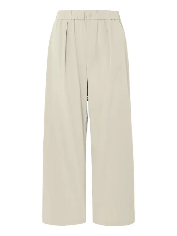 Varley Kayson Pleated Stretch Recycled Wide-leg Pants - Nude