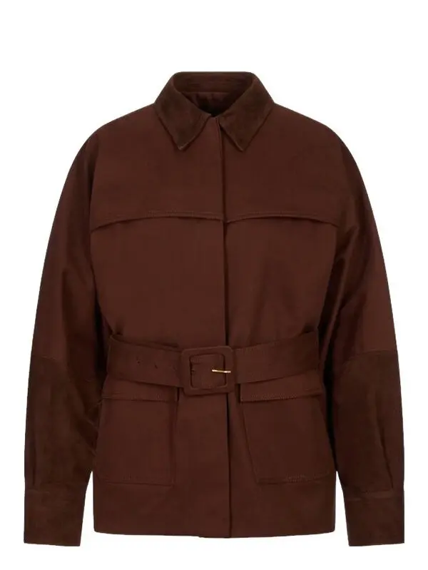 Fabiana Filippi Belted Casual Jacket - Brown