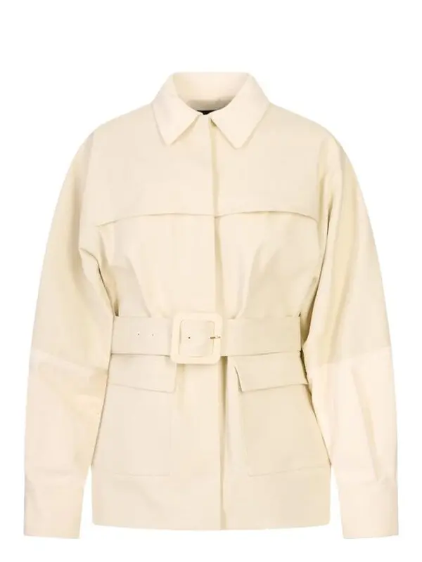 Fabiana Filippi Belted Casual Jacket With Classic Collar - No