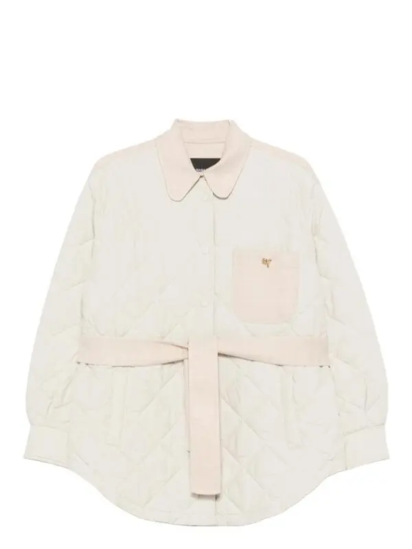 Fabiana Filippi Quilted Belted Casual Jacket - Beige