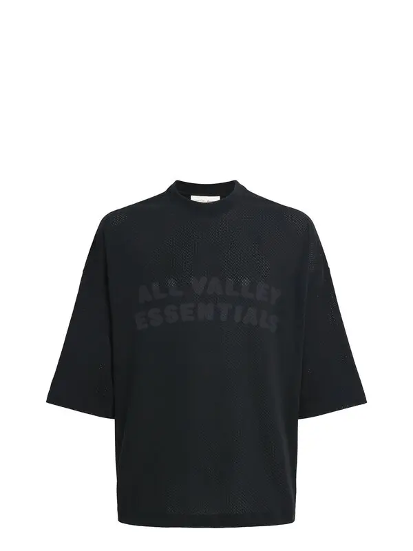 Fear Of God Mesh Boxy Merch T-shirt - Black