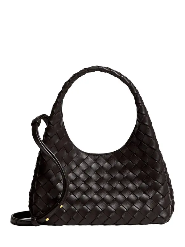 Bottega Veneta Baby Leather Campana Shoulder Bag - Brown