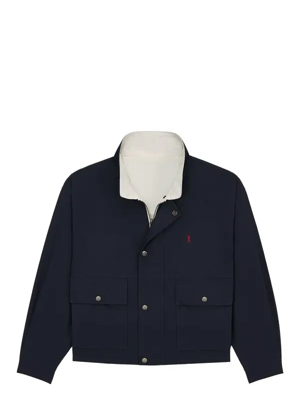 Saint Laurent Reversible Cotton Jacket - Blue