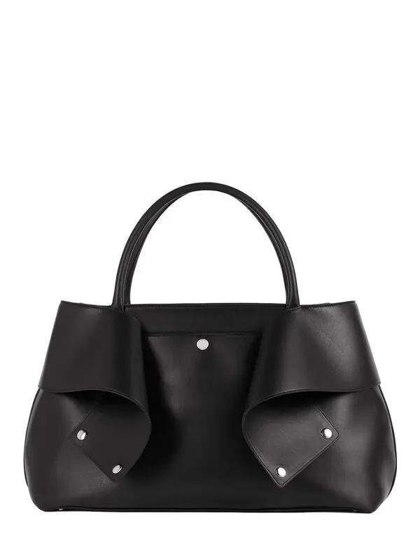 TOTEME Mercer Leather Tote - Black,red