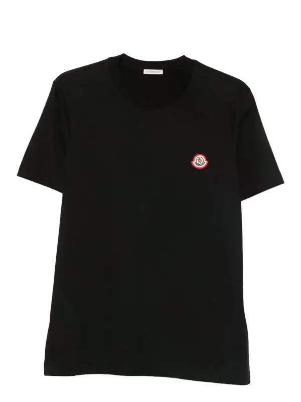 Moncler Logo-patch Crew-neck T-shirt - Black