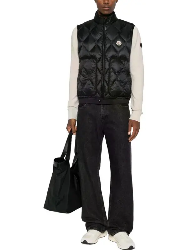 Moncler Erelia Diamond-quilted Gilet - Black