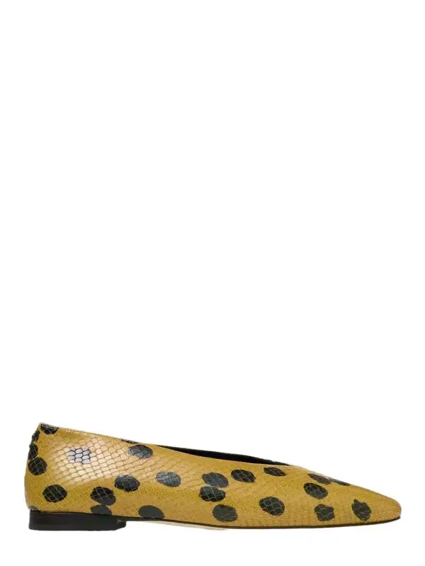 JIMMY CHOO Margot Dotted Ballet Flats - Yellow