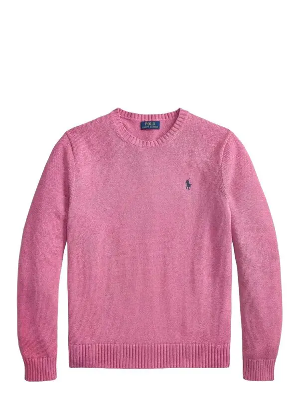 Polo Ralph Lauren Crew Neck Sweater With Embroidered Pony - Pink