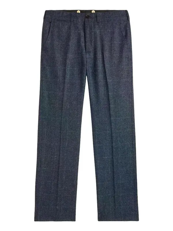 Ralph Lauren Checked Pattern Tailored Trousers - Blue