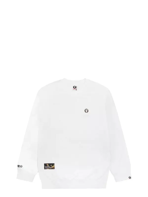AAPE BY *A BATHING APE Moonface Camo-patch Sweatshirt - White