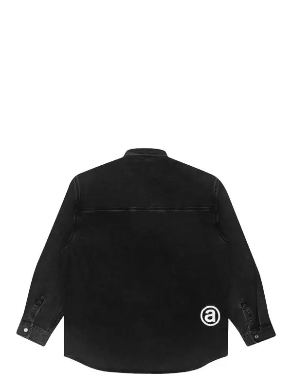 AAPE BY *A BATHING APE Moonface Embroidered Denim Shirt - Blue