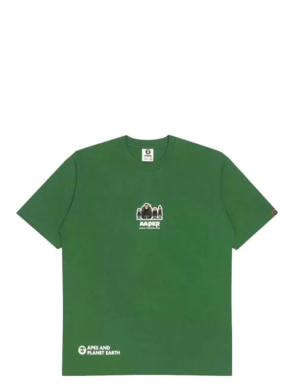 AAPE BY *A BATHING APE Aaper Graphic-patch T-shirt - Green