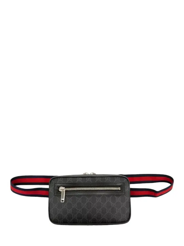 Gucci Gg Supreme Web Belt Bag - Black