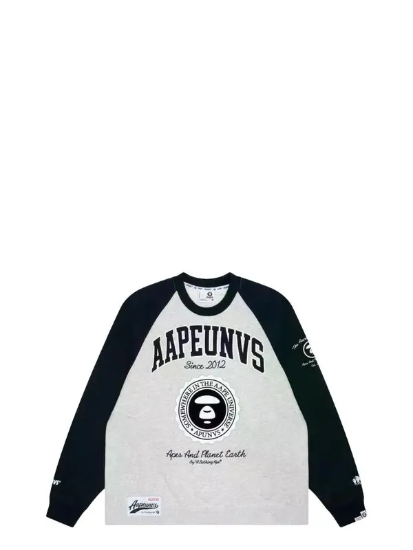 AAPE BY *A BATHING APE Moonface Raglan Sweatshirt - Grey