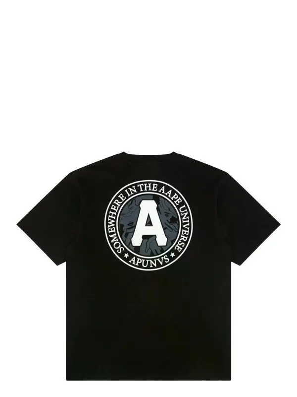 AAPE BY *A BATHING APE Logo-print Crew-neck T-shirt - Black