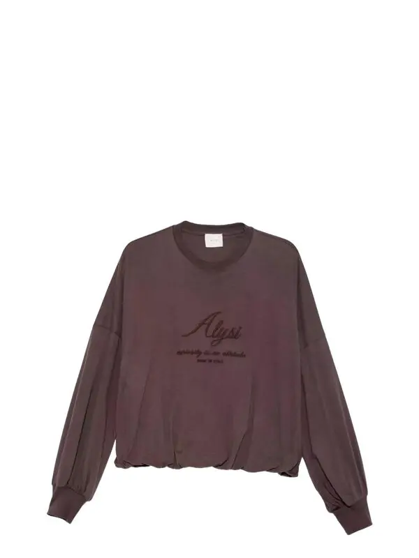 ALYSI Logo-embroidered Sweatshirt - Brown