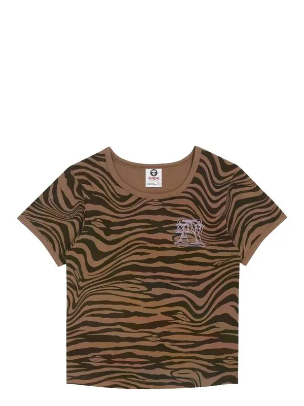 AAPE BY *A BATHING APE Animal Print Logo T-shirt - Purple