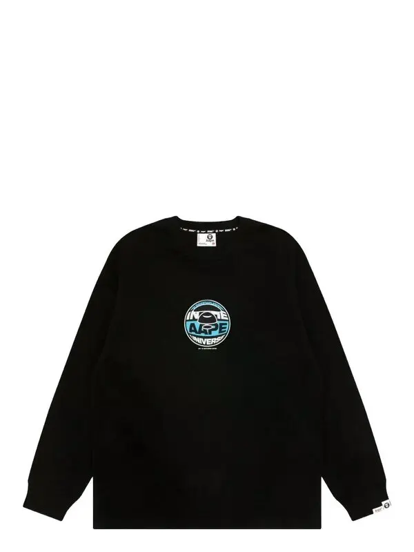 AAPE BY *A BATHING APE Moonface Universe Long-sleeve T-shirt - Black