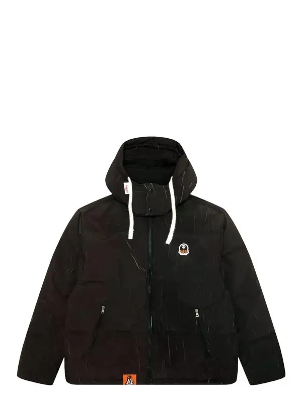 AAPE BY *A BATHING APE Moonface Camo-print Hooded Puffer Jacket - Black