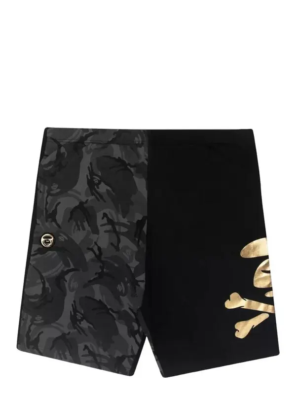 AAPE BY *A BATHING APE Camouflage Print Shorts - Black