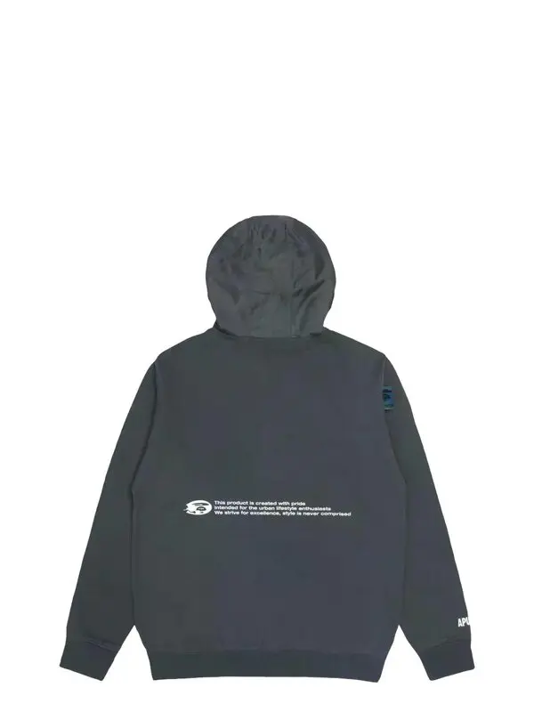 AAPE BY *A BATHING APE Moonface Panelled Hoodie - Grey