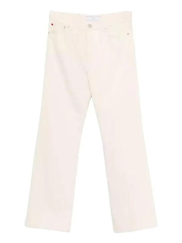Seafarer Logo Patch Wide-leg Jeans - Neutrals