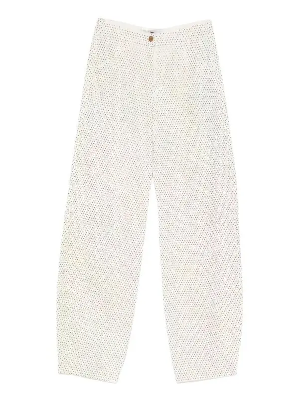 Elisabetta Franchi Stud-embellished Wide-leg Jeans - Neutrals