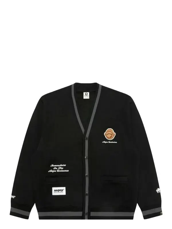 AAPE BY *A BATHING APE Aaper Logo-patch Cardigan - Black
