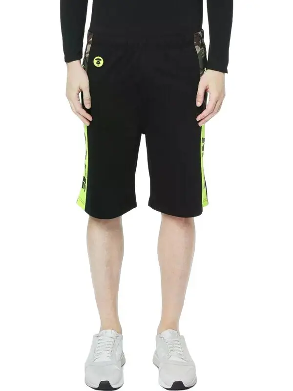 AAPE BY *A BATHING APE Camouflage-panel Shorts - Black