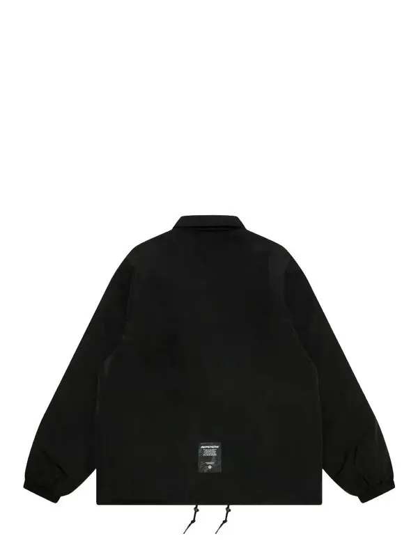 AAPE BY *A BATHING APE Moonface-patch Overshirt - Black