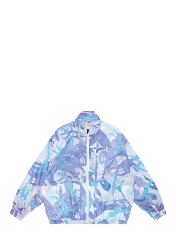 AAPE BY *A BATHING APE Moonface Camouflage-print Jacket - Blue