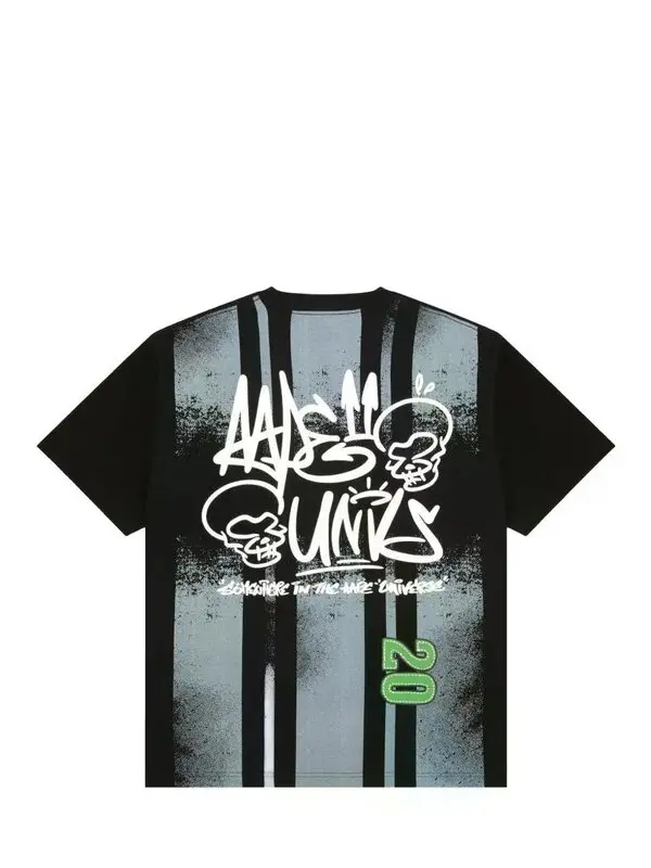 AAPE BY *A BATHING APE Graffiti-print Skull T-shirt - Black