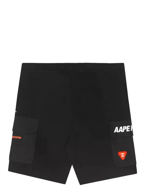 AAPE BY *A BATHING APE Cargo Shorts With Logo Detail - Black