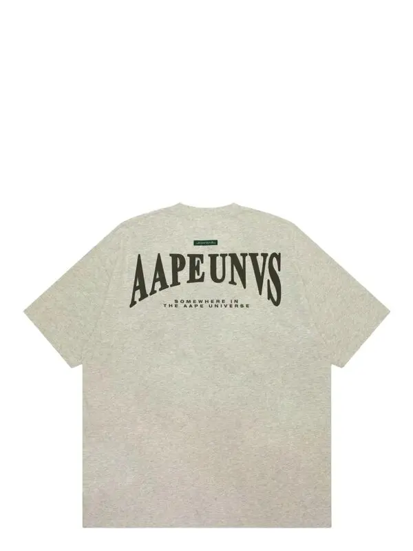 AAPE BY *A BATHING APE Moonface Logo-patch T-shirt - Grey