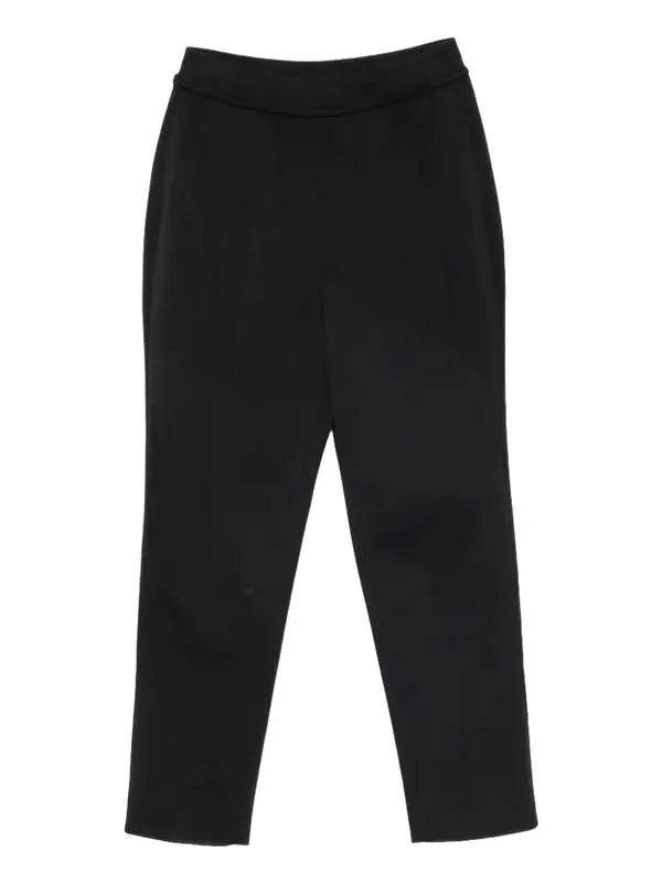CFCL Fine Knit Tapered Leg Cropped Trousers - Black