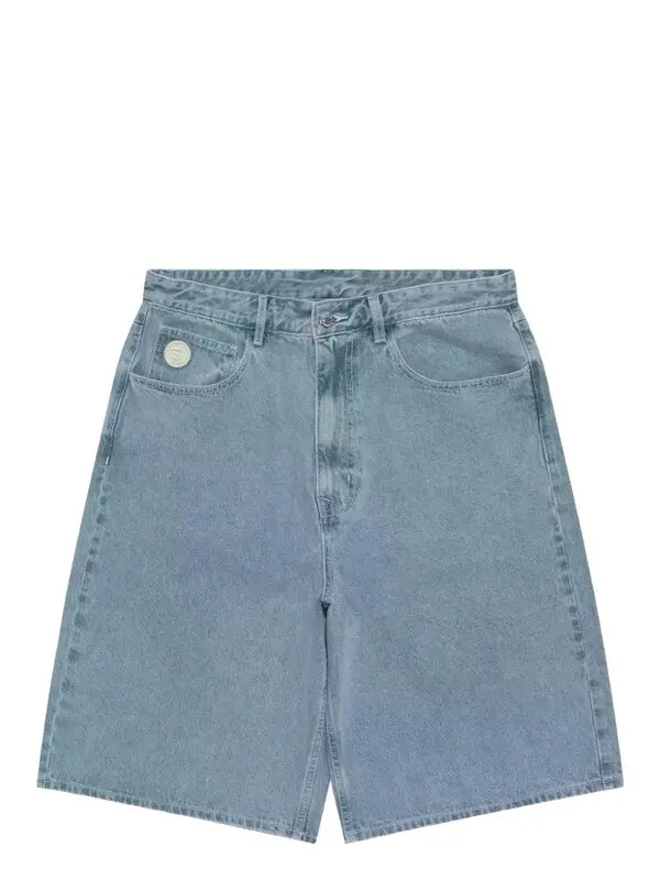 AAPE BY *A BATHING APE Moonface Washed Denim Shorts - Blue