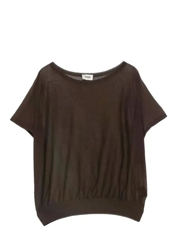 DRYKORN Gerlotta Boat-neck T-shirt - Brown