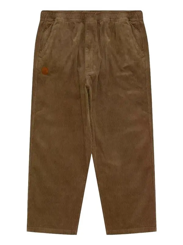 AAPE BY *A BATHING APE Logo-patch Corduroy Trousers - Brown