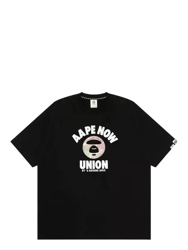 AAPE BY *A BATHING APE Moonface-print T-shirt - Black