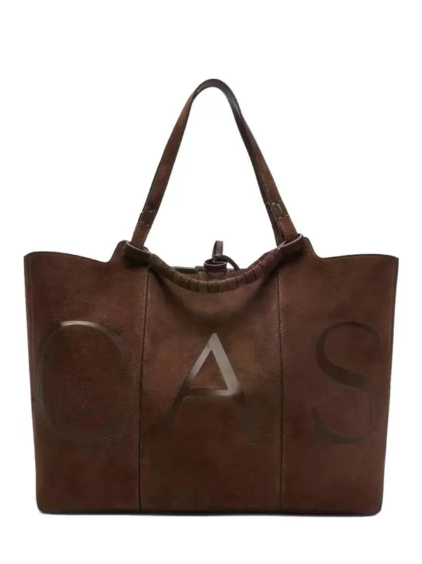 Casadei Galleria Valour Suede Tote Bag - Brown