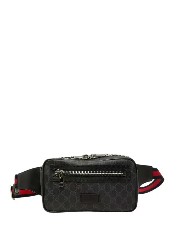 Gucci Gg Supreme Web Belt Bag - Black