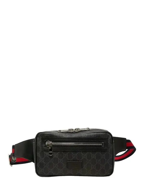 Gucci Gg Supreme Web Belt Bag - Black