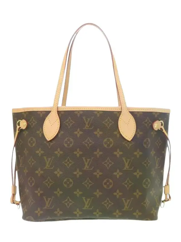 LOUIS VUITTON Monogram Neverfull Pm Tote Bag - Brown